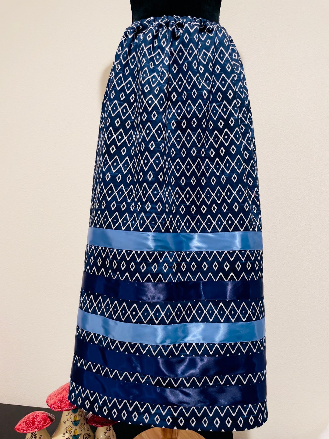 Ancestors Star Dreamer Traditional Deep Blue Ribbon Skirt by Snow ...