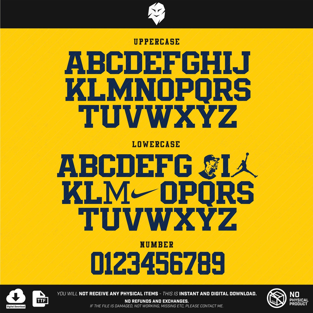 Michig4n Wolverines Font (otf) - Etsy