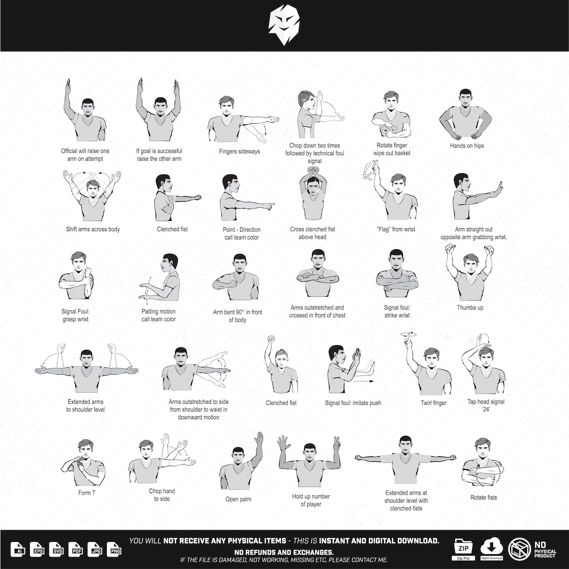 Basketball Referee Signal Vector (ai, Eps), PDF, and Image (jpg, Png ...