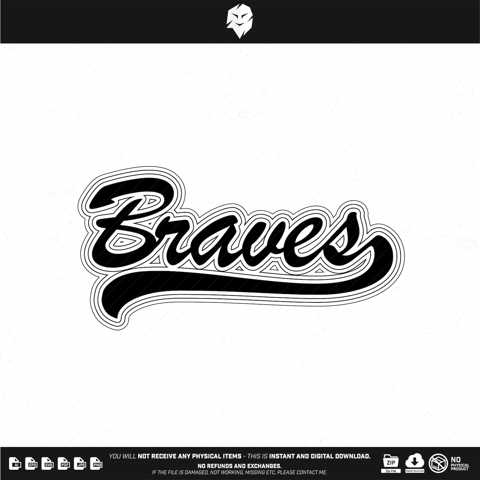 Braves Script Vector (ai, Eps, SVG), PDF, and Image (jpg, Png) - Etsy