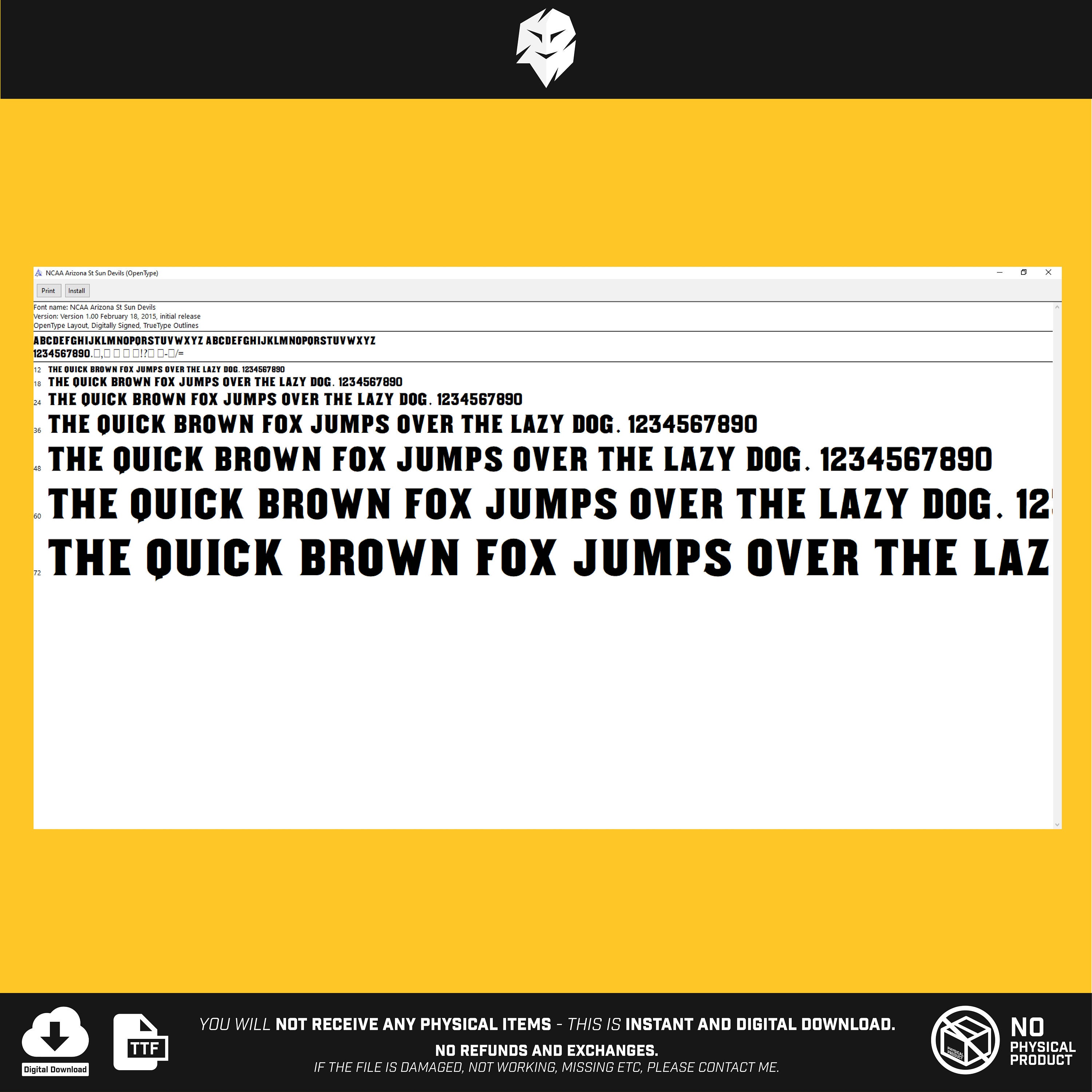 Arizon4 State Sun Devils Font (otf) - Etsy