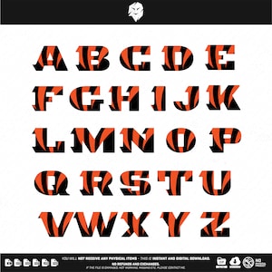 Bengals A-Z Vector (ai, Eps, SVG), PDF, and Image (jpg, Png) - Etsy