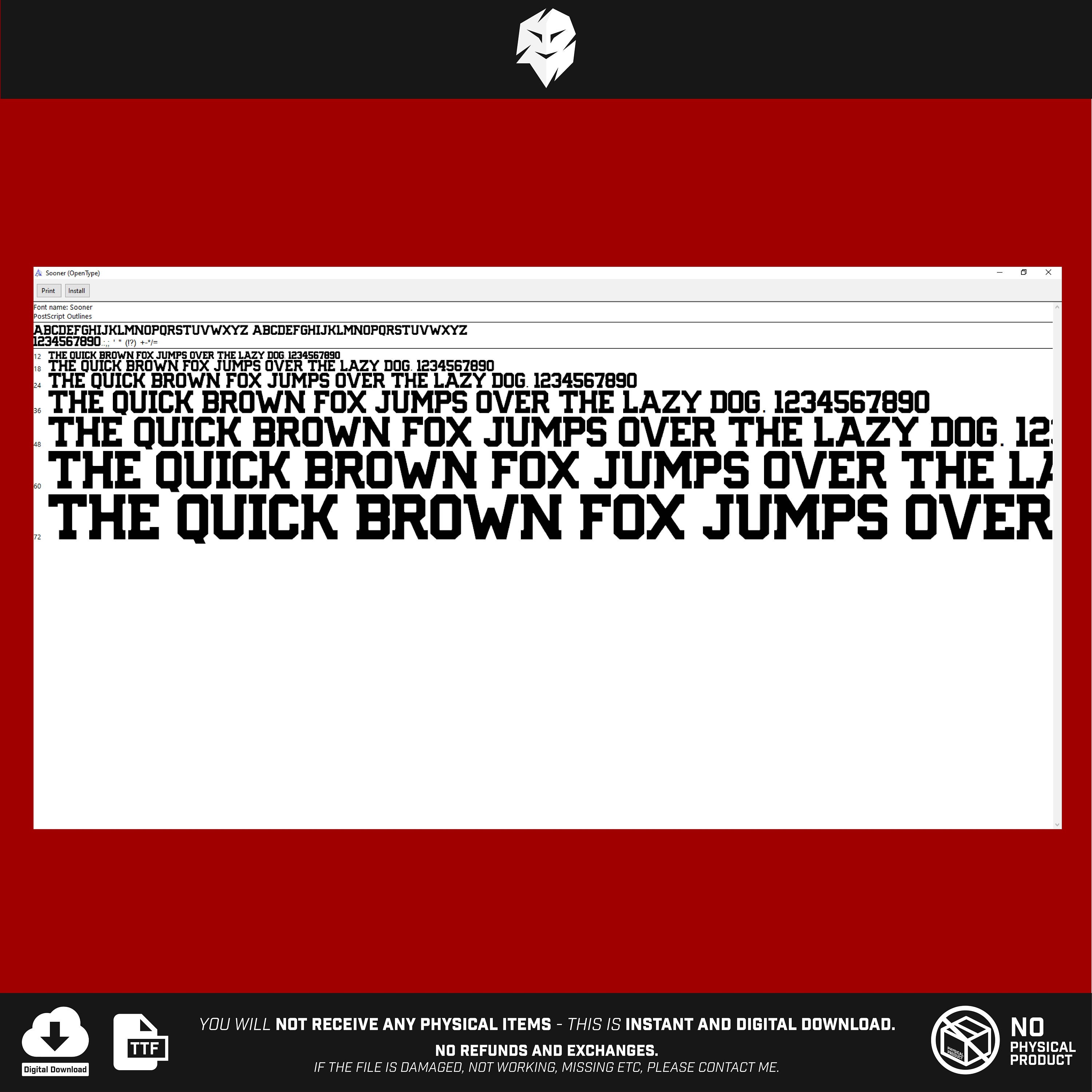 Okl4homa Sooners Font (otf) - Etsy