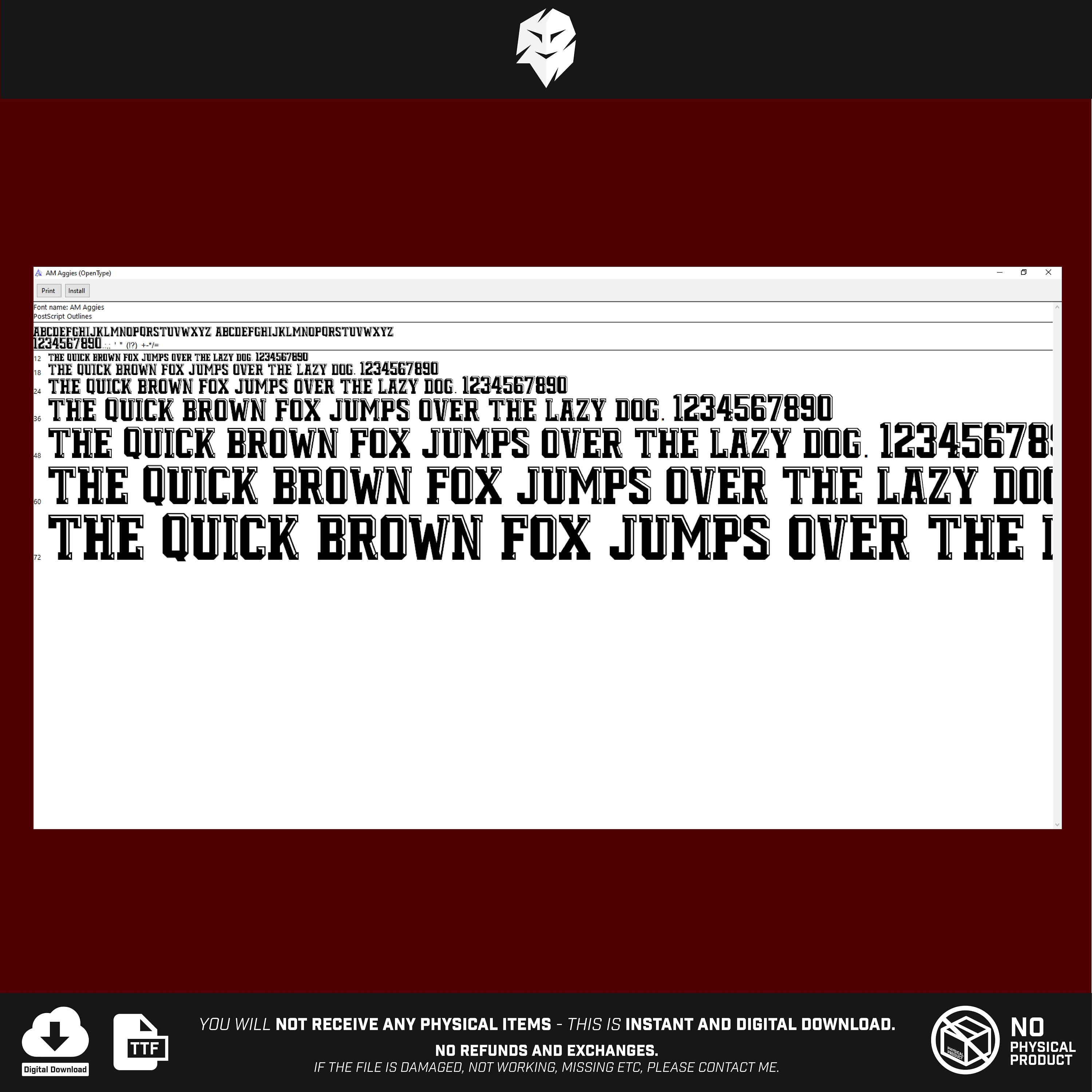 Tex4s A&M Aggies Font (otf) - Etsy