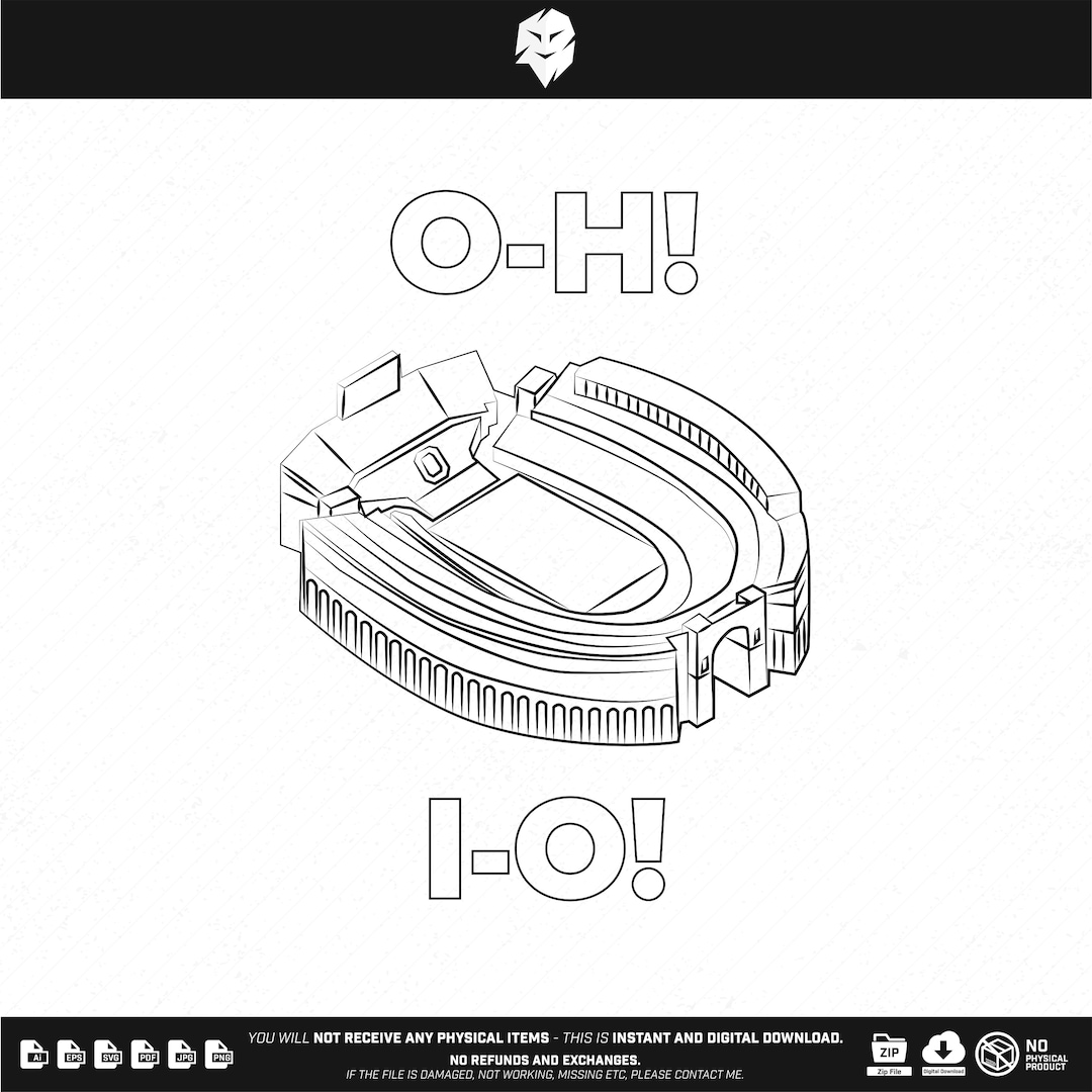O-H-I-O Vector (ai, Eps, SVG), PDF, and Image (jpg, Png) - Etsy