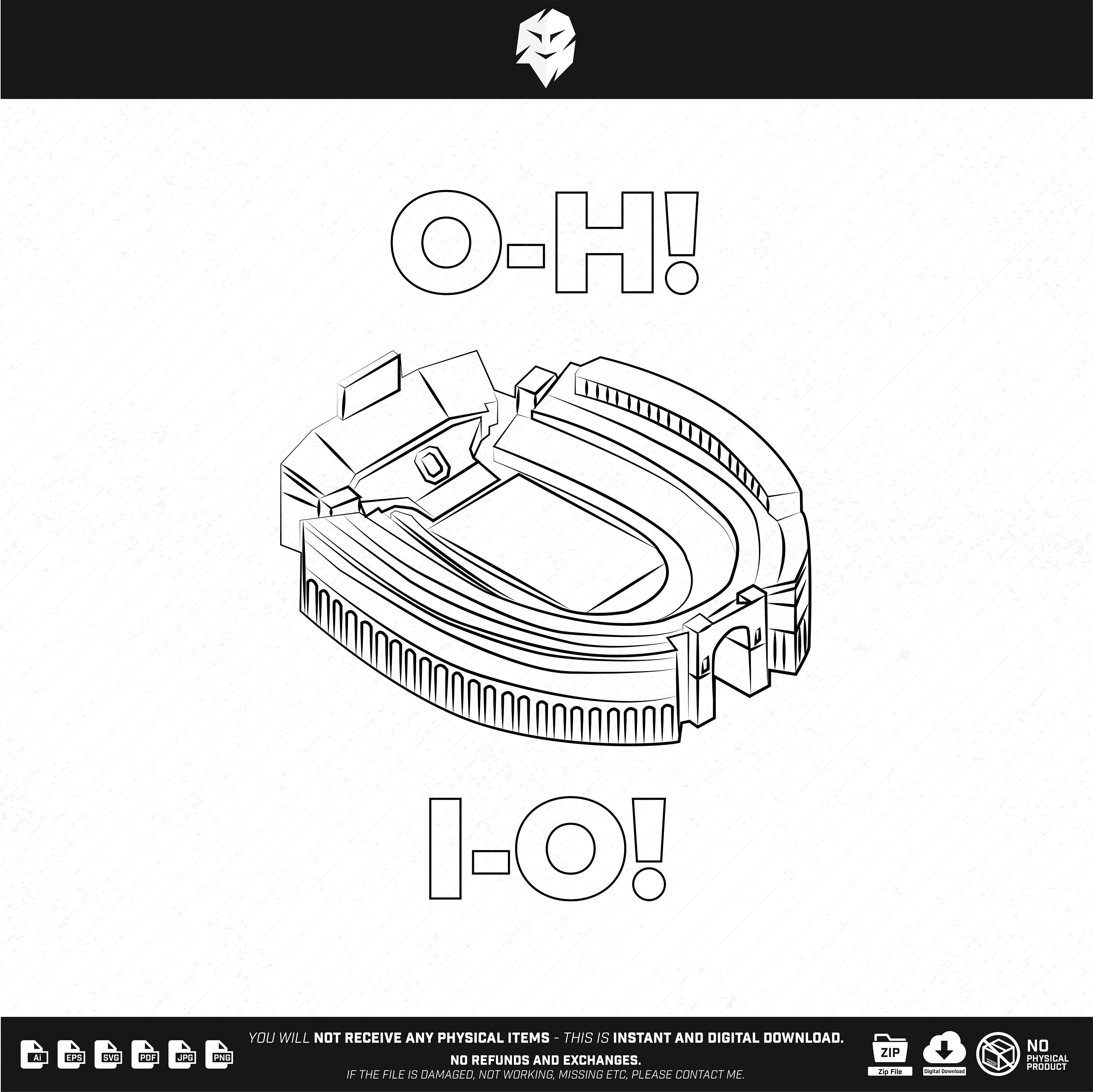 O-H-I-O Vector (ai, Eps, SVG), PDF, and Image (jpg, Png) - Etsy