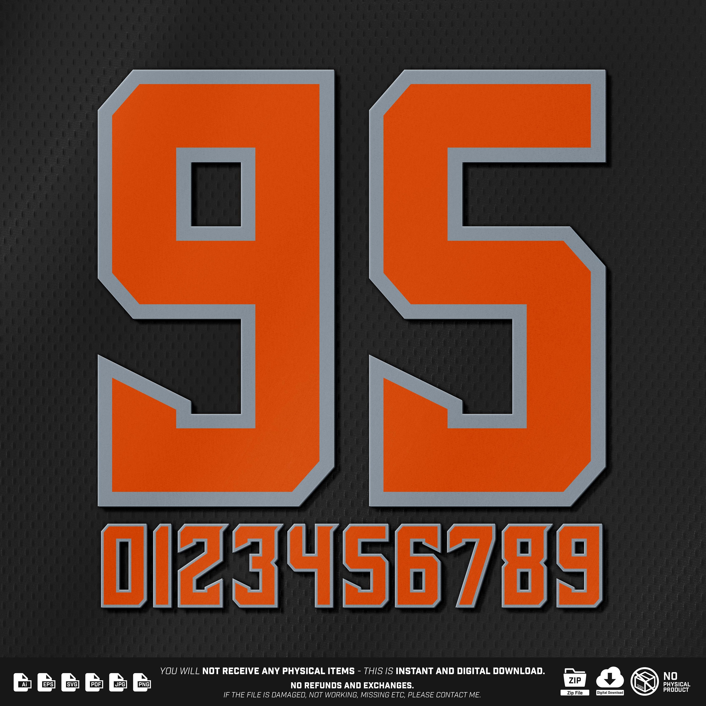 OSU Cowb0ys Number Vector ai Eps SVG PDF and Image jpg - Etsy