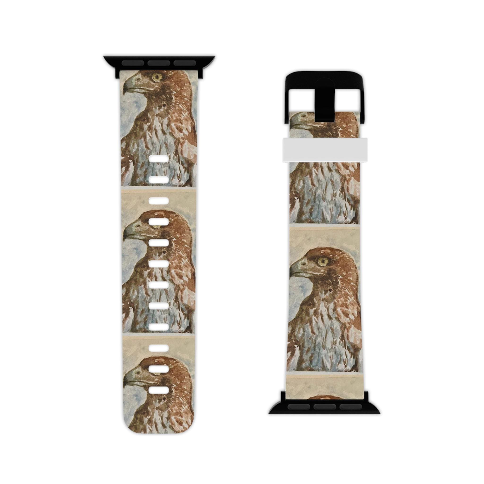 Watch Band, Red Tailed Hawk Original Artwork, Apple Watch Strap, Nature ...
