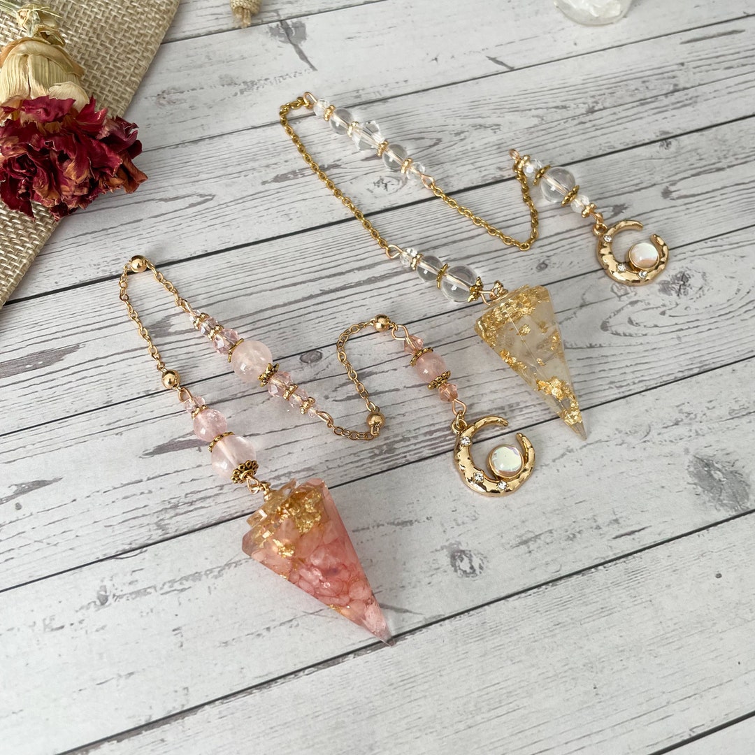 Natural Gemstone Dowsing Pendulum, Create the Pendulum of Your Dreams ...