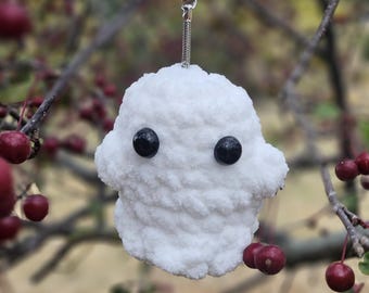 Ghost Crochet Keychain - Etsy