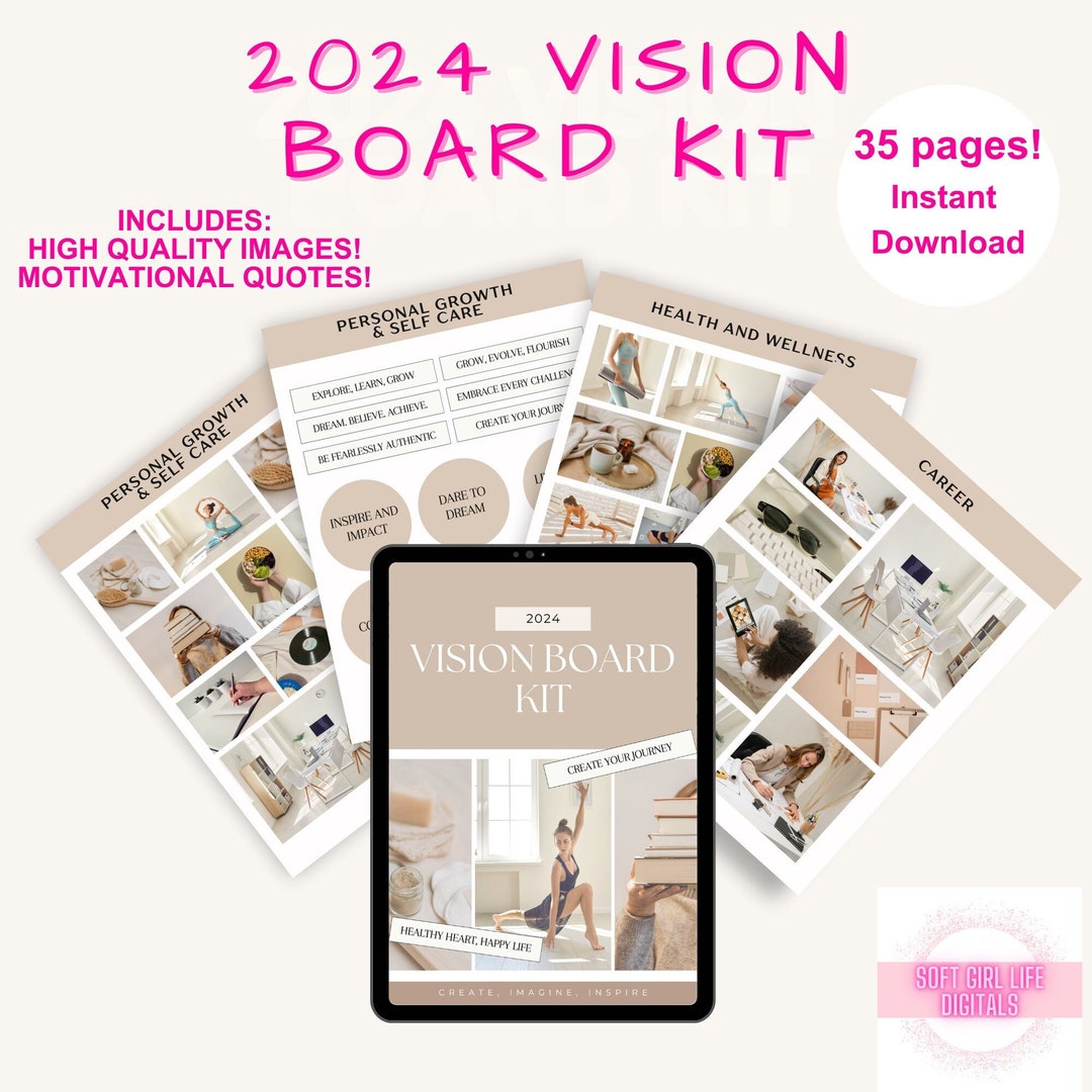 Vision Board Instant Download Goal Planning Manifestation Guide Goal ...