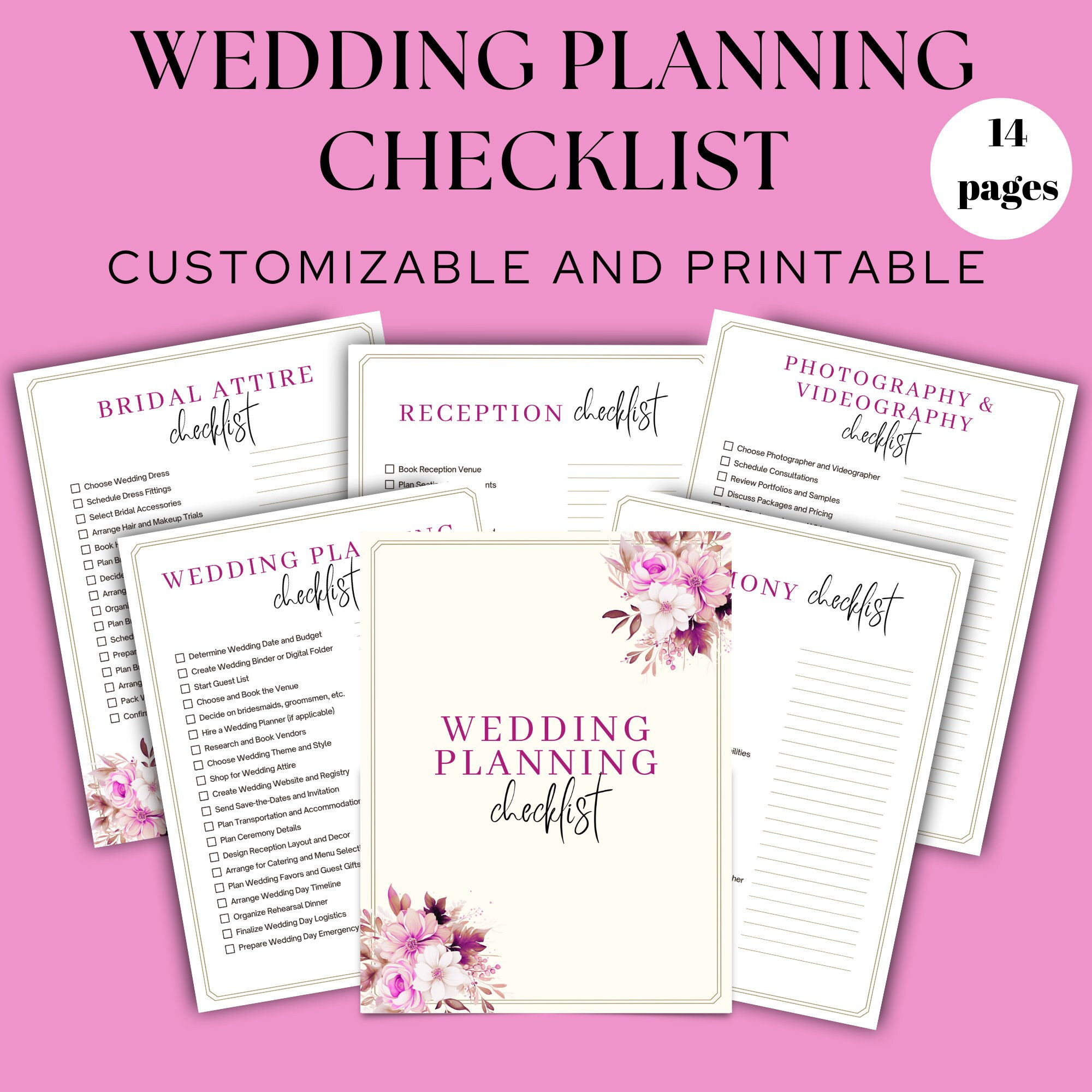 Wedding Organizer, Wedding Checklist, Wedding Timeline, Wedding Plan ...