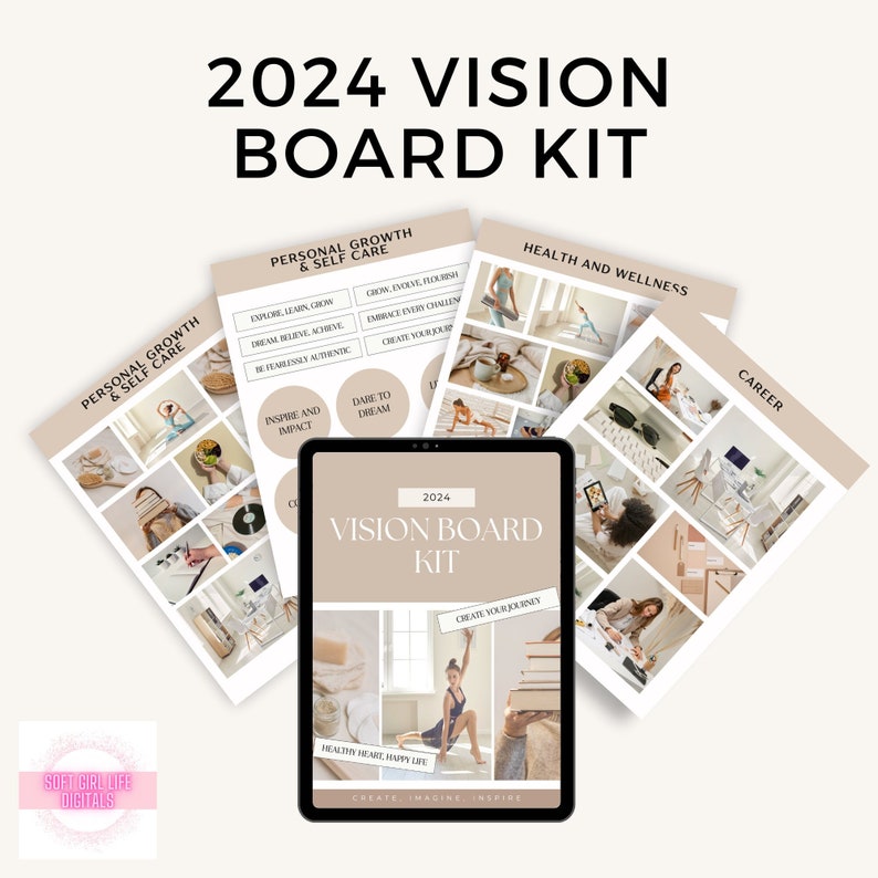 Printable Vision Board Bundle, Affirmations, Manifestation, Vision ...