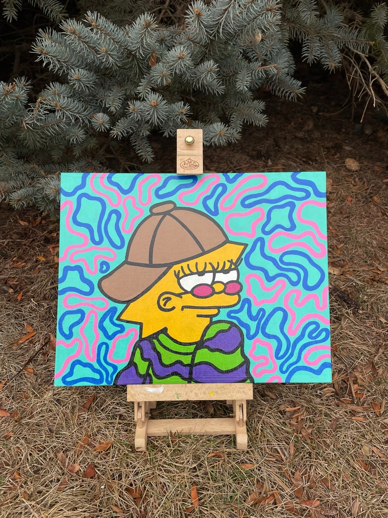 Hippie Lisa Simpson Canvas Art Painting - Etsy