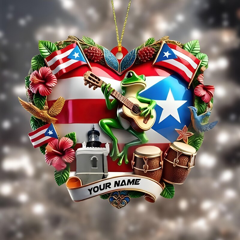 Puerto Rico Christmas Ornament - Etsy
