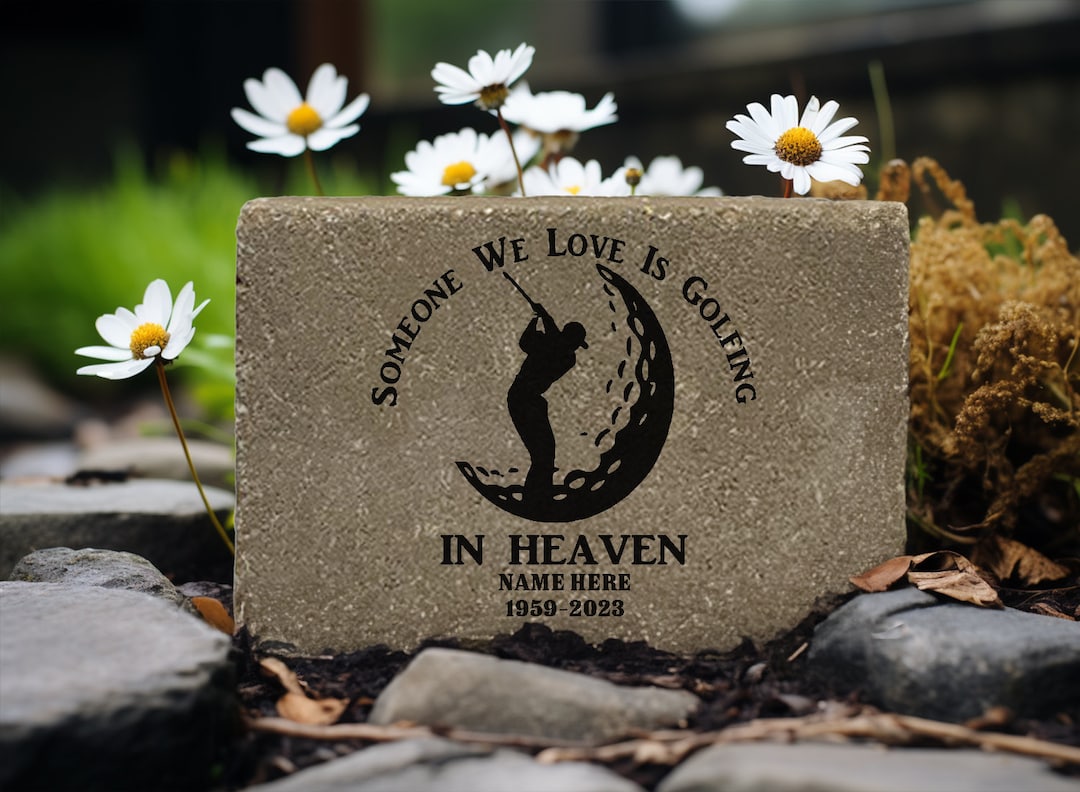 Personalized Memorial Stone for Golfer. Husband, Boyfriend, Dad, Mother ...