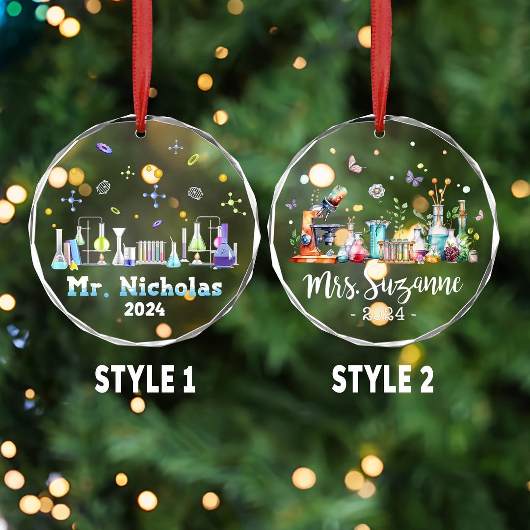 Personalized Biology Christmas Ornament, Science Lab Ornament for ...