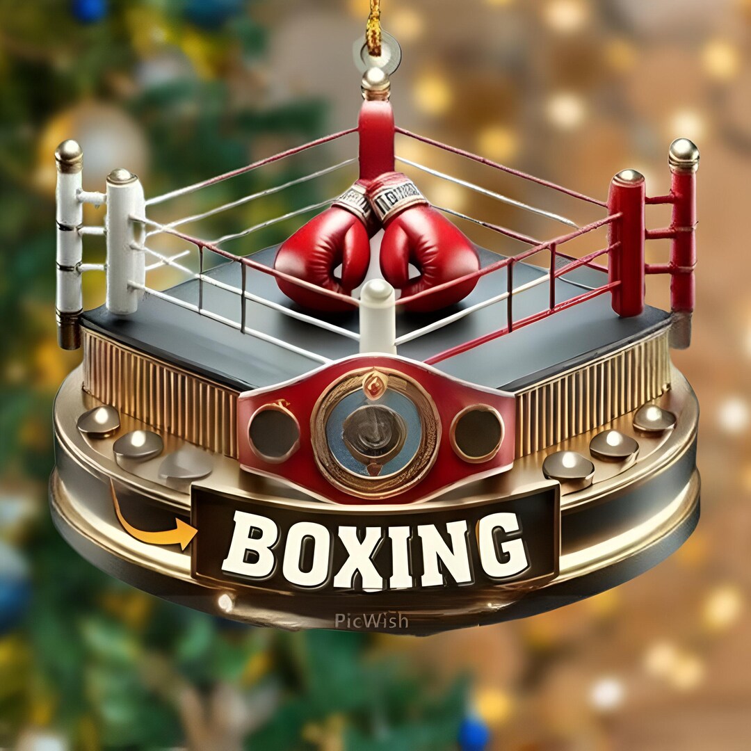 Personalized Boxing Ring Ornament, Custom Name Christmas Gift for Boxer ...