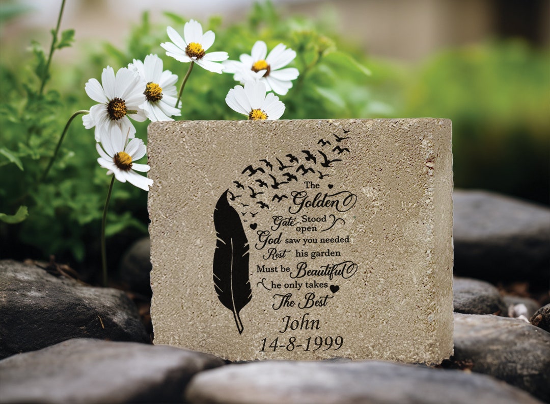 Personalized Memorial Stone for Mother, Father, Grandma, Grandpa, Son, Daughter Vintage ...