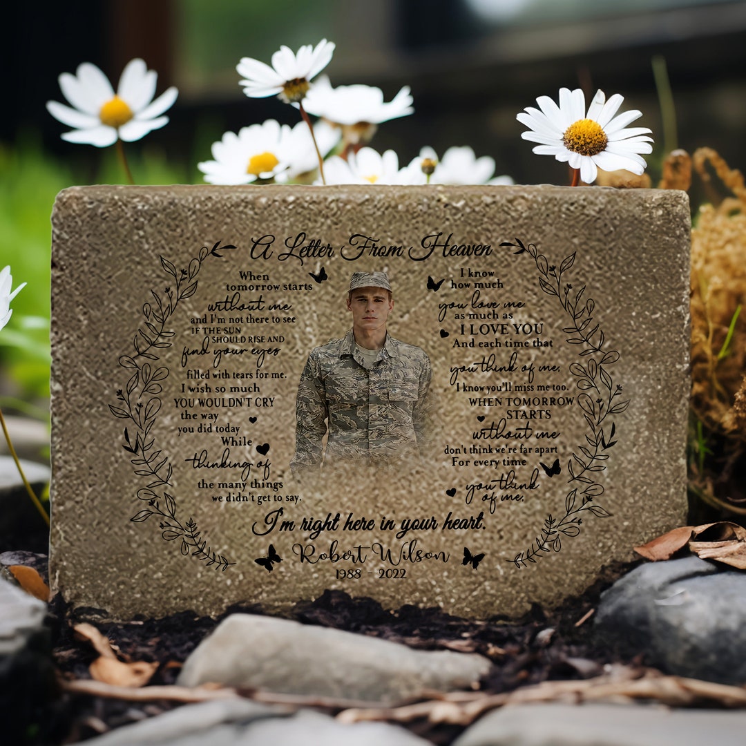 Personalized Memorial Stone for Military, Veteran, Marines, Lover Ones ...