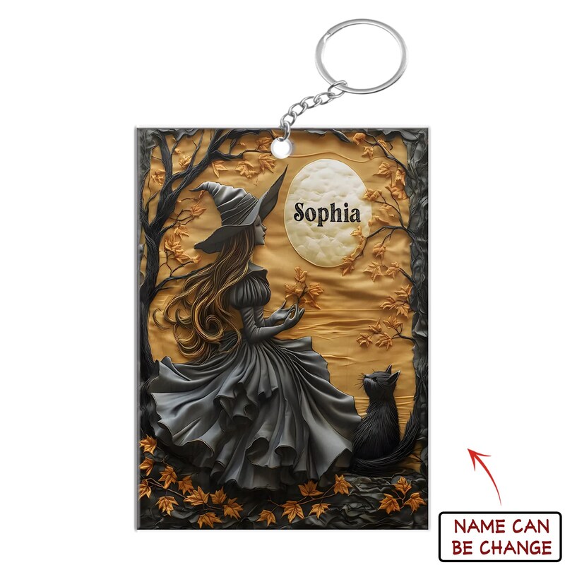 Witch Keychain - Etsy