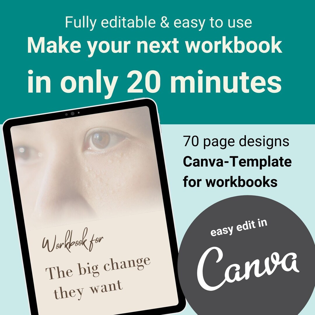 Canva Template for Workbooks - 70 Pages Designs - Design Your Next ...
