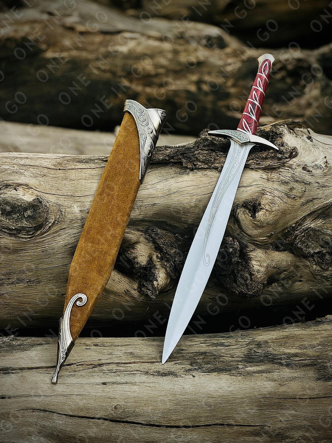 Hand Forged Short Stainless Steel Bespoke Bilbo,s Sting Sword Frodo ...