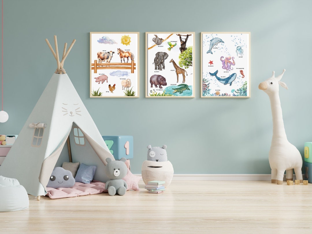 Educational Posters Animals Sea Animals, Ocean, Farm Animals, Jungle ...