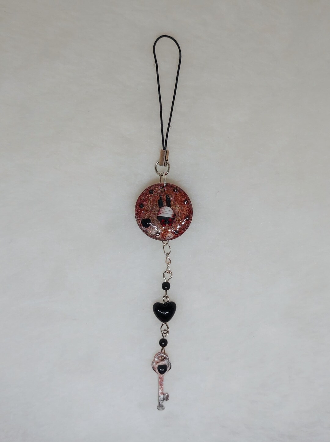Handmade Creepy Aesthetic Resin Mobile Phone Charm, Gothic Style Bag ...