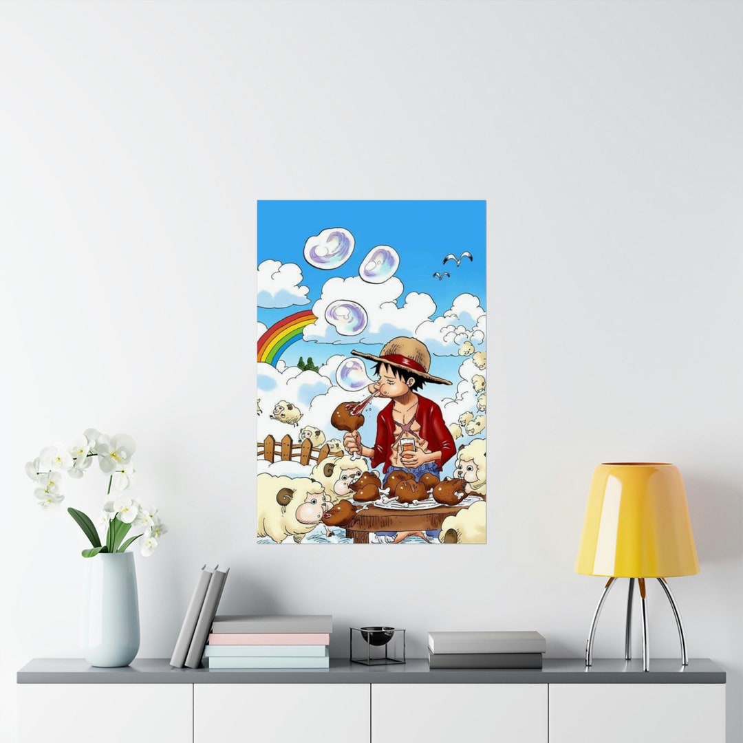 Vintage Retro Anime Poster One Piece Inspired Japanese Kawaii - Etsy