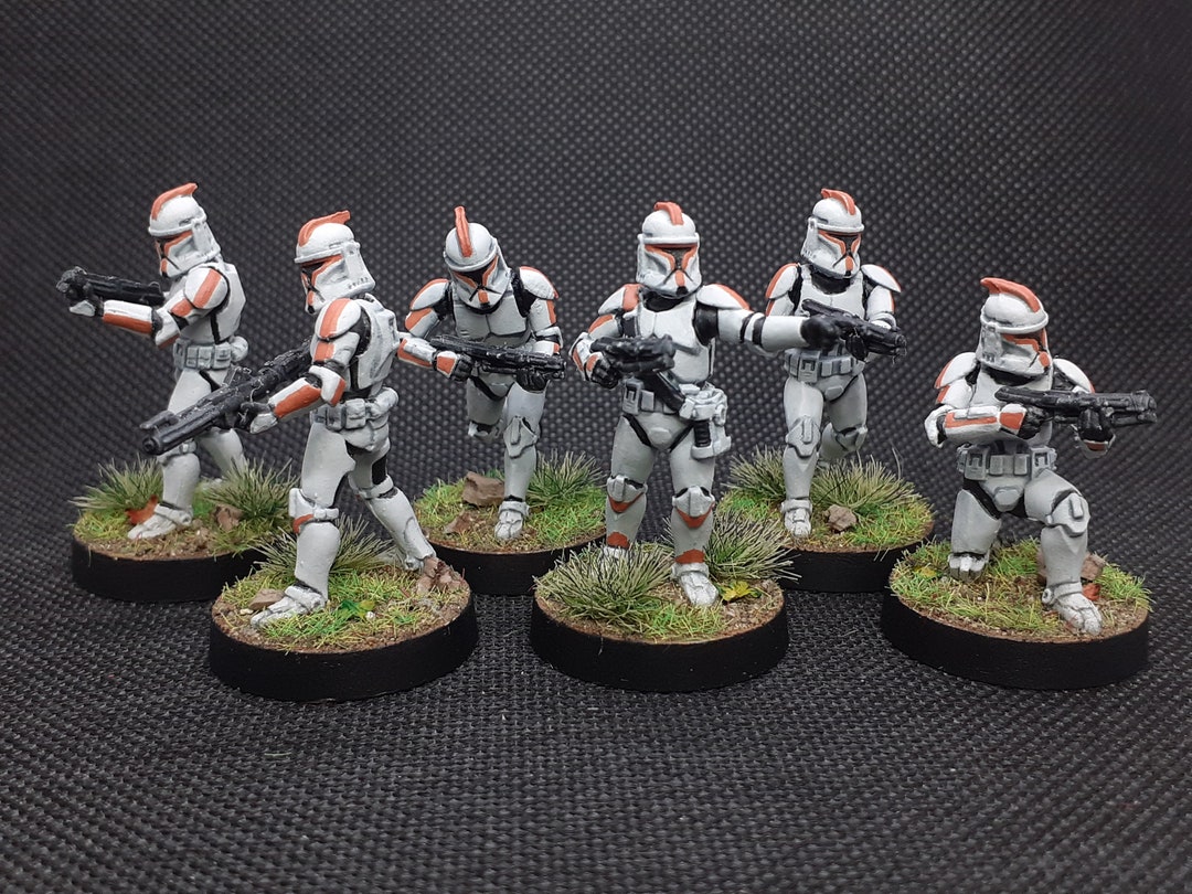Phase I Clone Troopers 212th Attack Battalion DC-15 Heavy Star Wars ...
