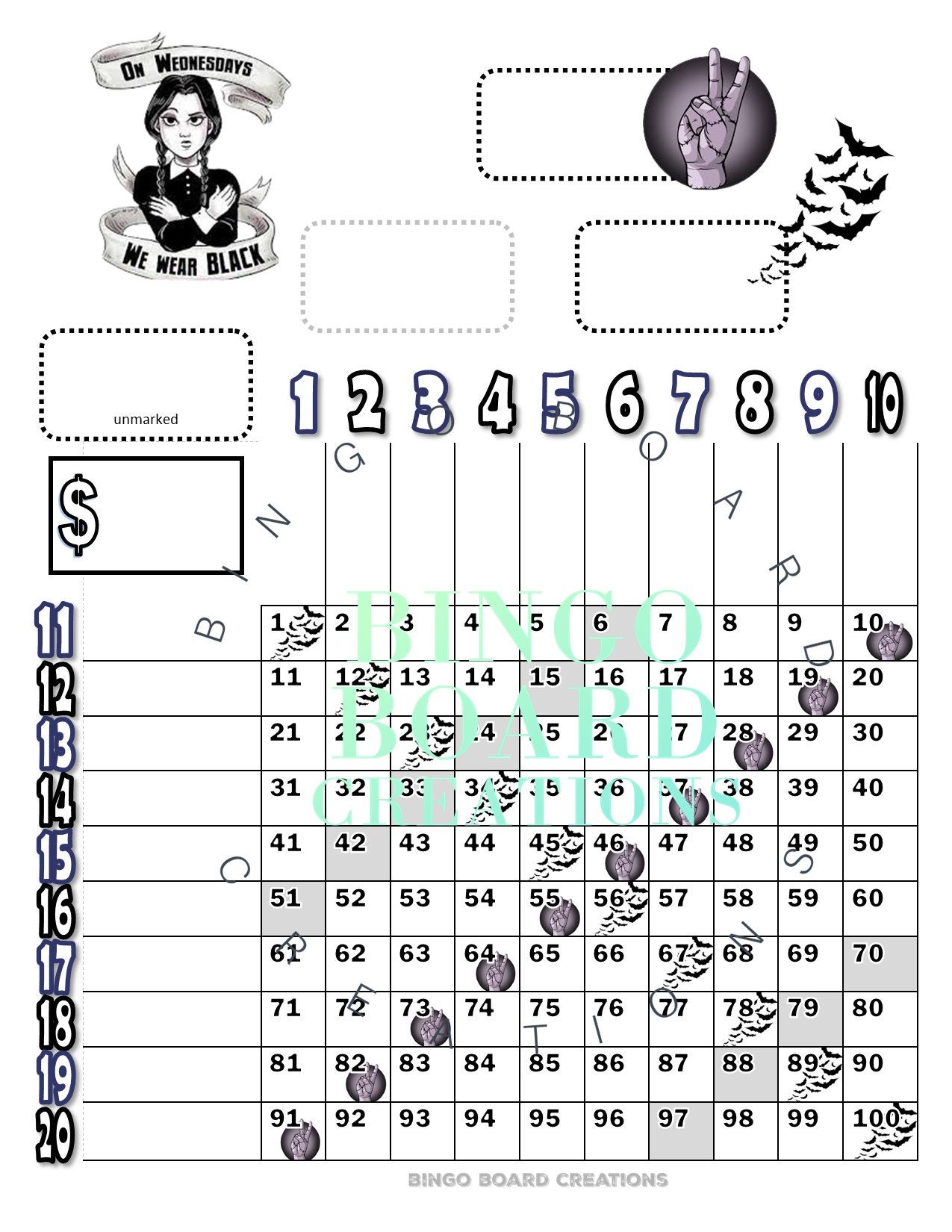 Bingo Board Grids Package - Etsy