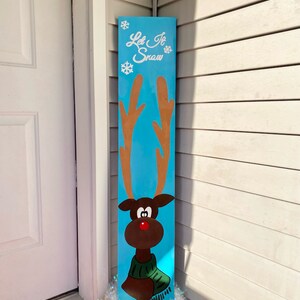 Winter/christmas Door Signs Snoopy Winter Christmas Snowman Porch Decor ...