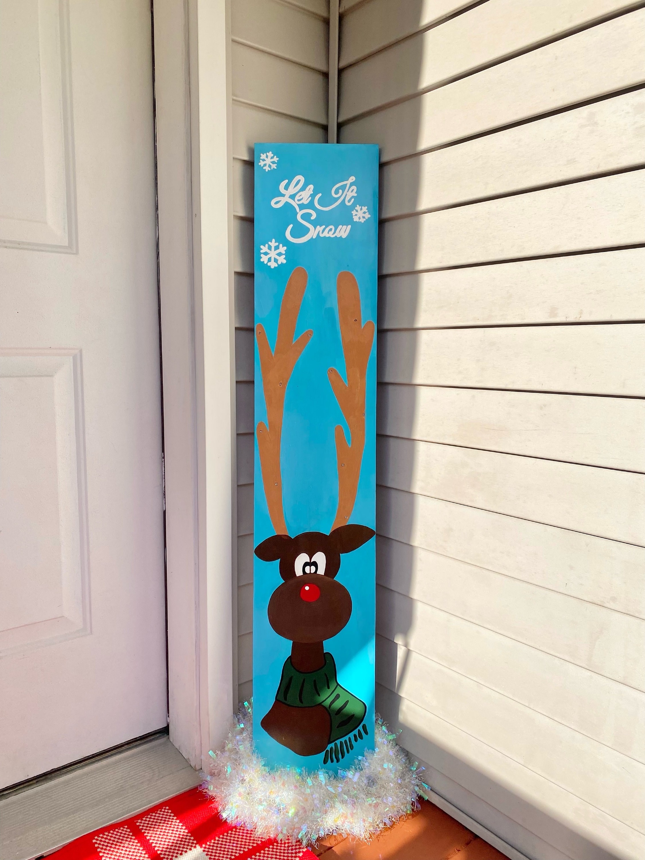 Winter/christmas Door Signs Snoopy Winter Christmas Snowman Porch Decor ...