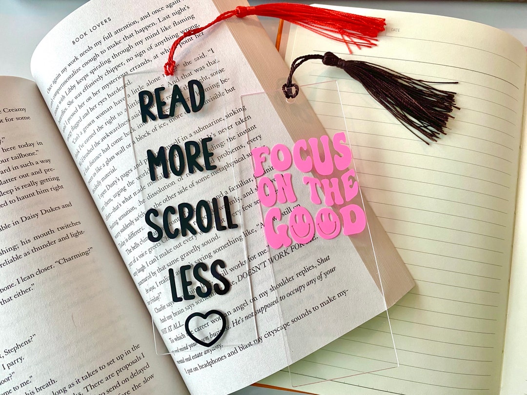 Focus on the Good Bookmark Read More Scroll Less Personalized Acrylic ...