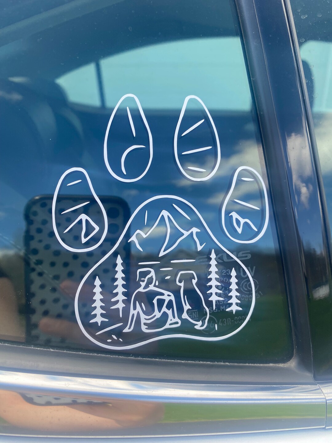 Dog Hiking Vinyl Paw Print Vinyl Vinyl Name Decal Custom Physical Decal ...