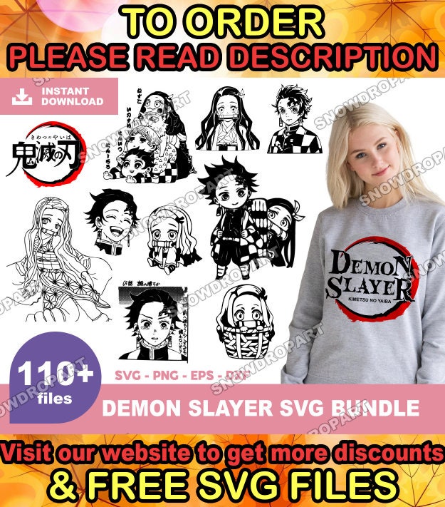 110 Demon Slayer Svg Bundle Demon Slayer Svg Nezuko Svg - Etsy