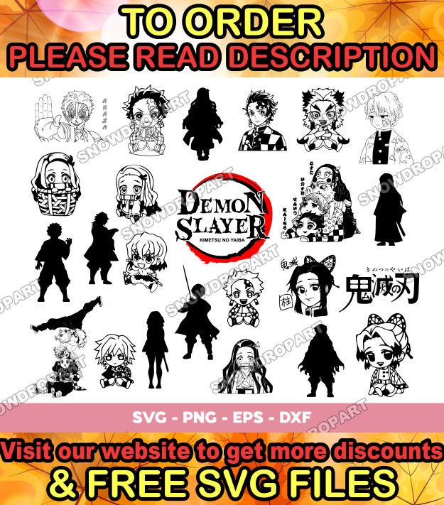 110 Demon Slayer Svg Bundle Demon Slayer Svg Nezuko Svg - Etsy