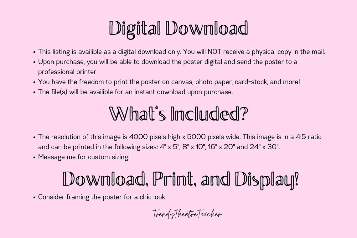 DIGITAL DOWNLOAD | Trendy Disco Theatre Classroom Audience Etiquette ...