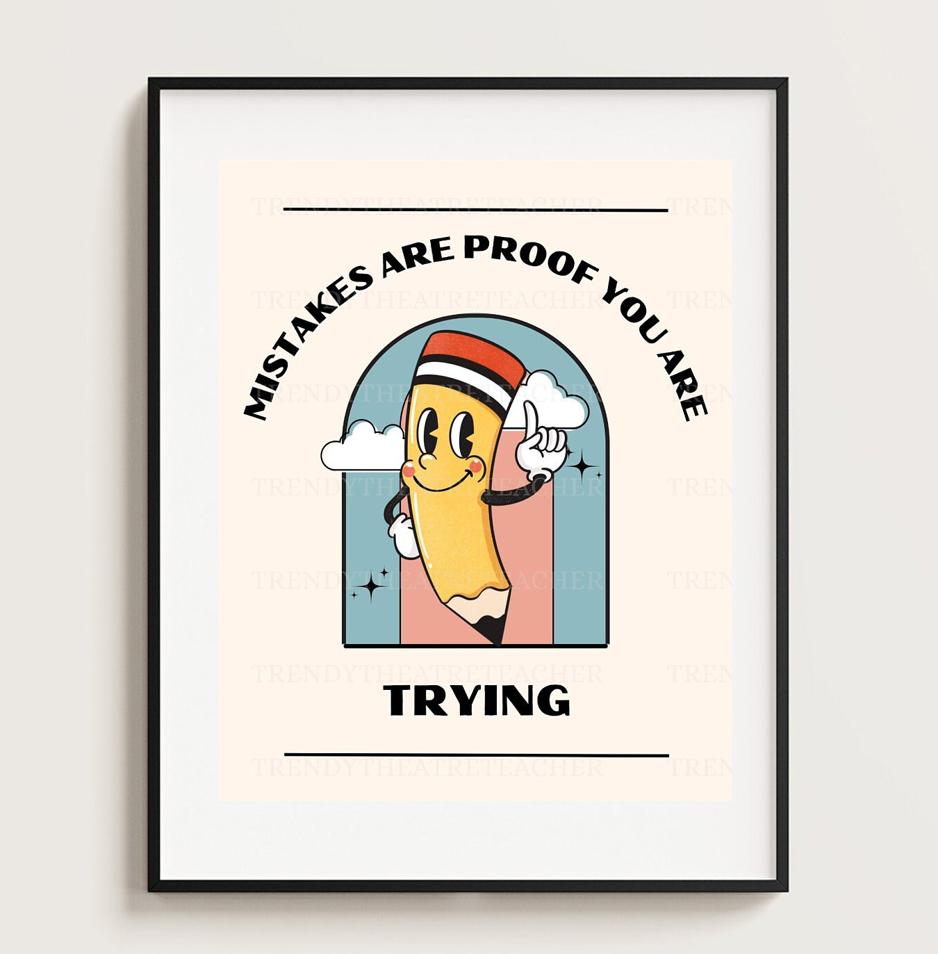 DIGITAL DOWNLOAD | Retro Growth Mindset Theatre Classroom Poster - Etsy