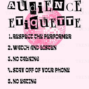 DIGITAL DOWNLOAD | Trendy Disco Theatre Classroom Audience Etiquette ...