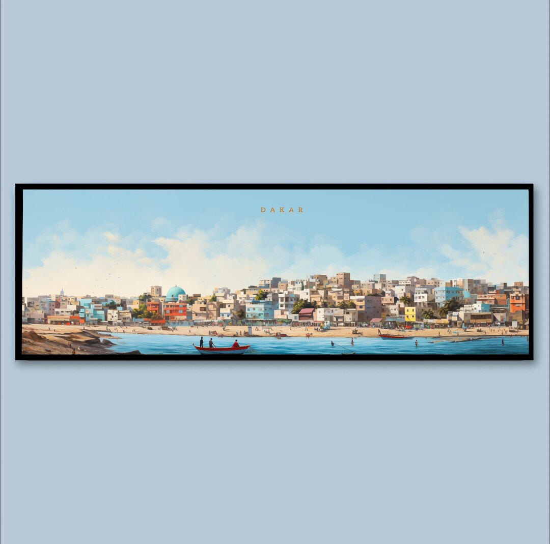 Dakar Panoramic Wall Art Senegal Poster Horizontal Art - Etsy