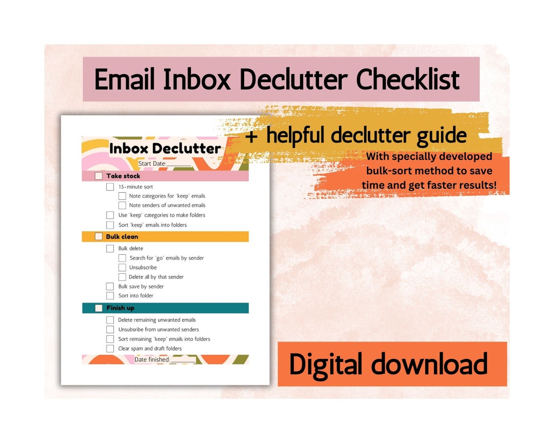 Streamline Digital Life: Email Organization Checklist for Clutter-free ...