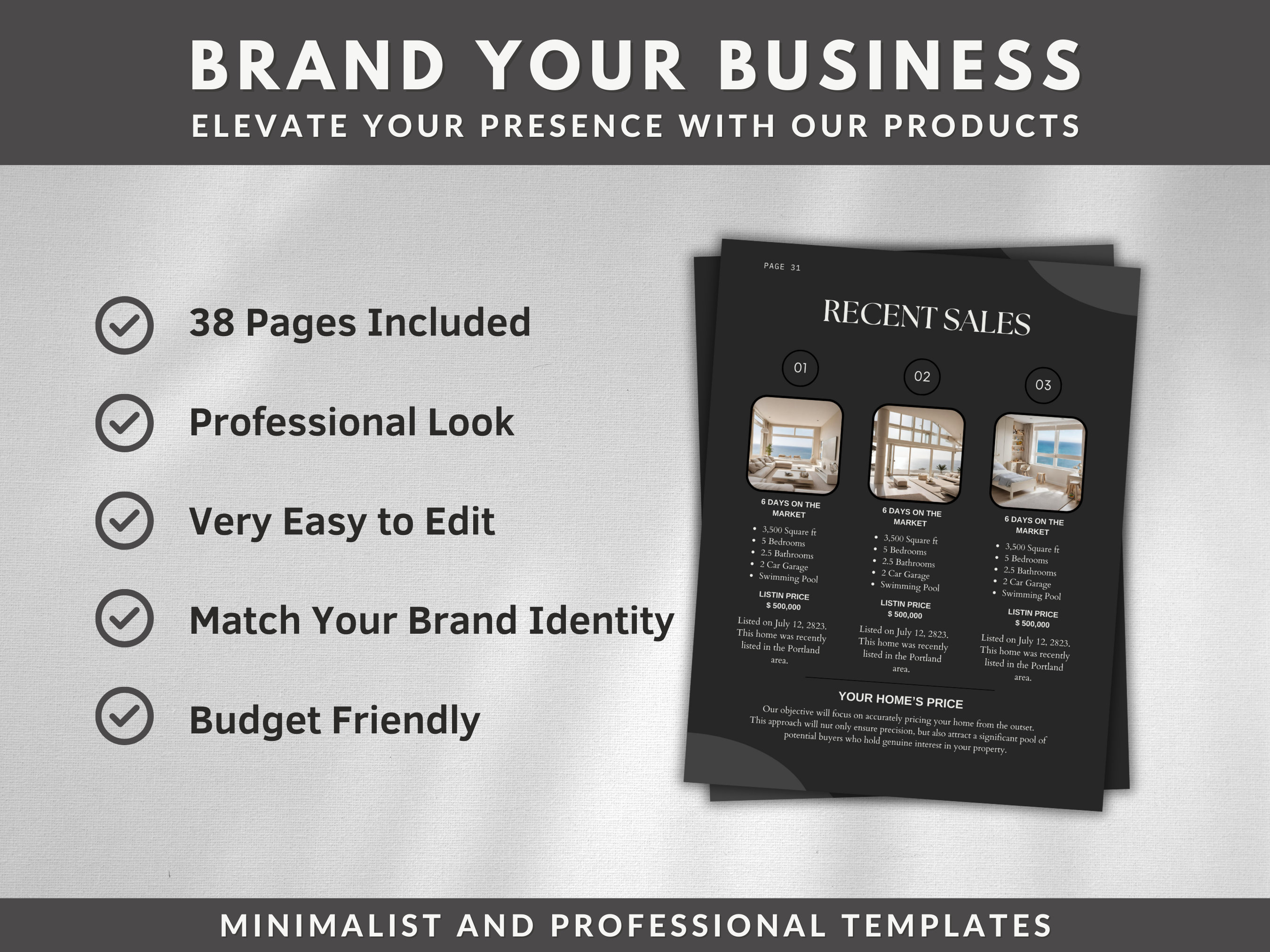 Luxury Seller Pre-listing Presentation, Real Estate Template, Real ...