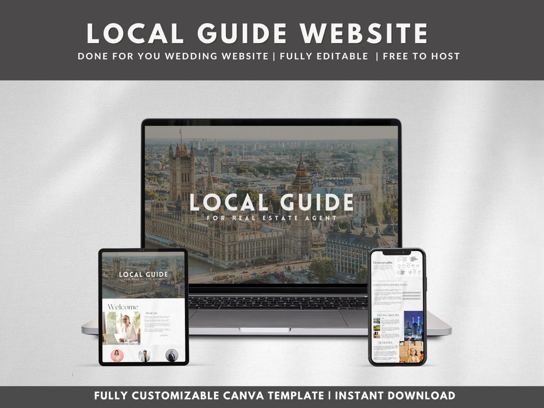 Real Estate Local Guide Website Template, Real Estate Marketing Kit ...