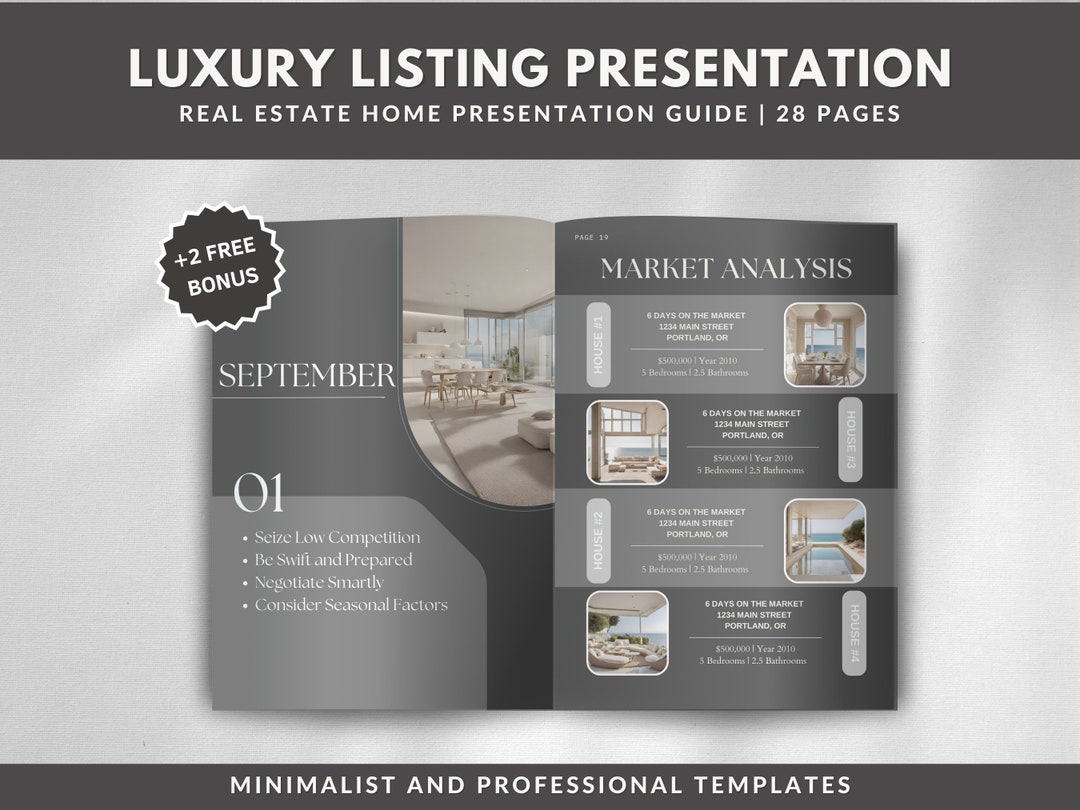 Luxury Real Estate Listing Presentation Package, Listing Presentation ...