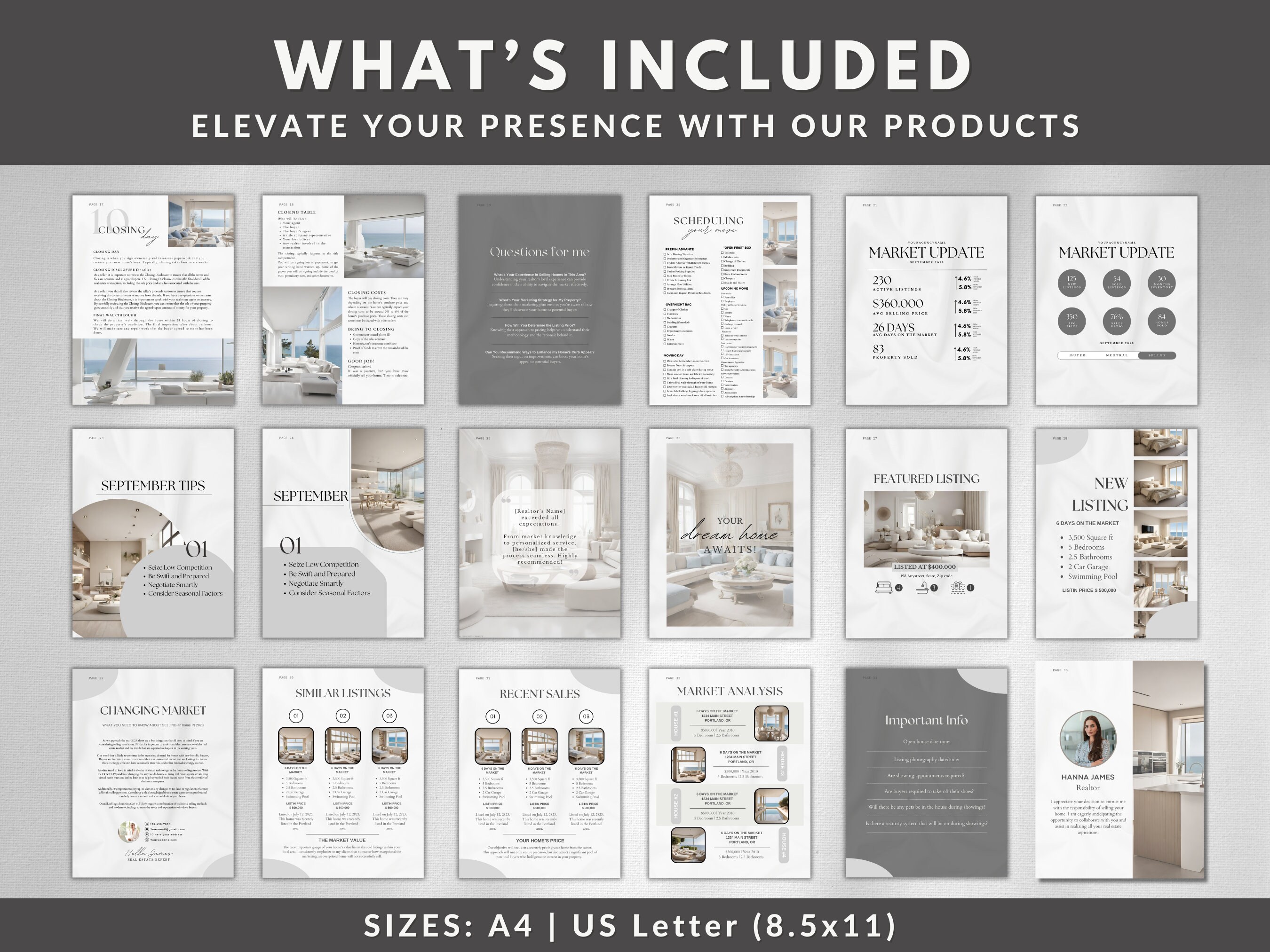 Seller Pre-listing Presentation, Real Estate Template, Real Estate ...