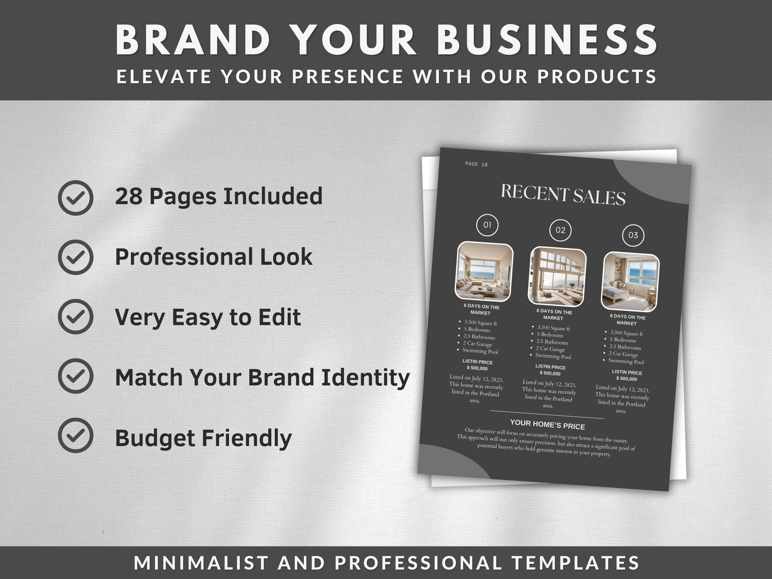 Luxury Real Estate Listing Presentation Package, Listing Presentation ...