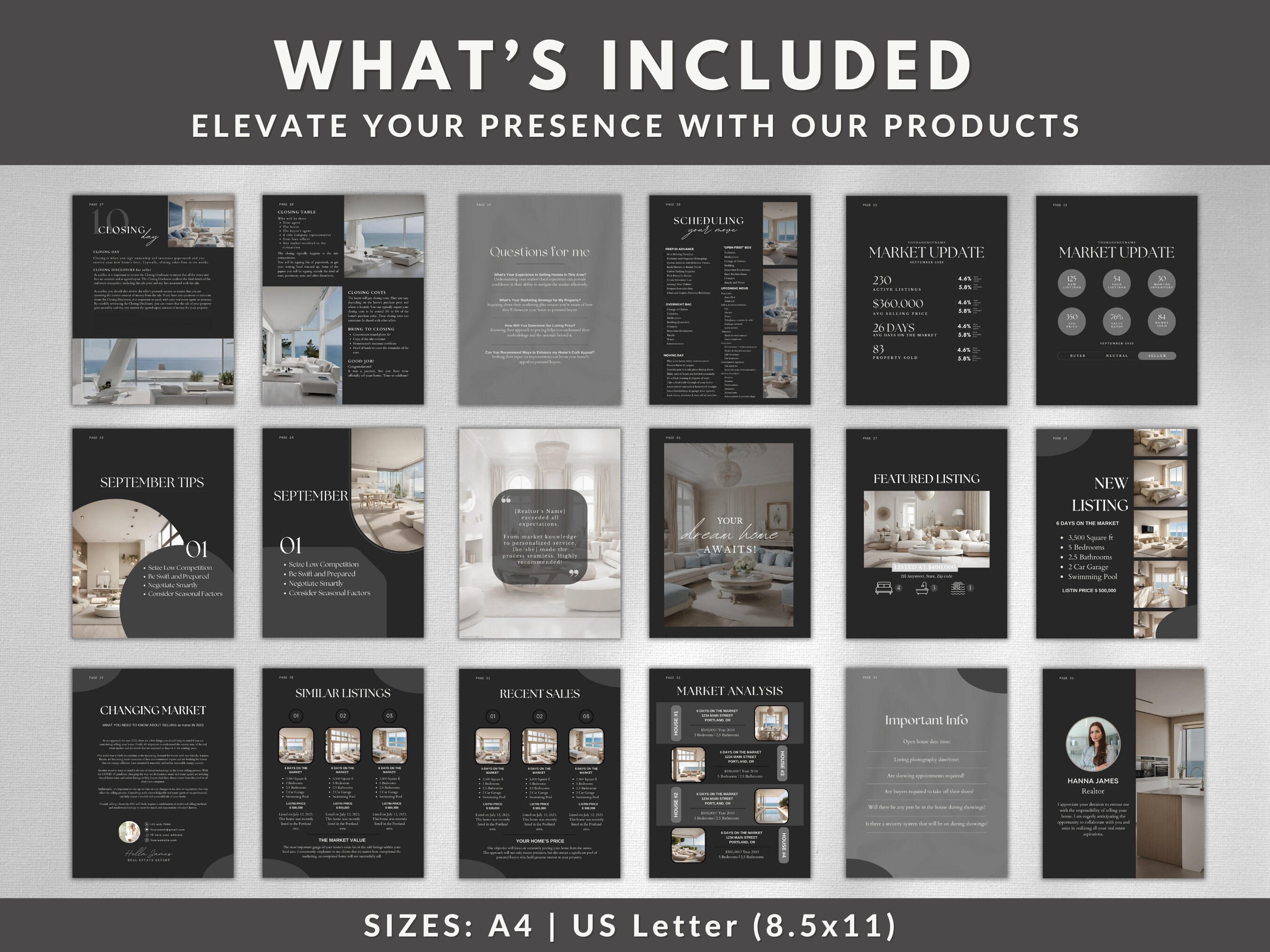 Luxury Seller Pre-listing Presentation, Real Estate Template, Real ...