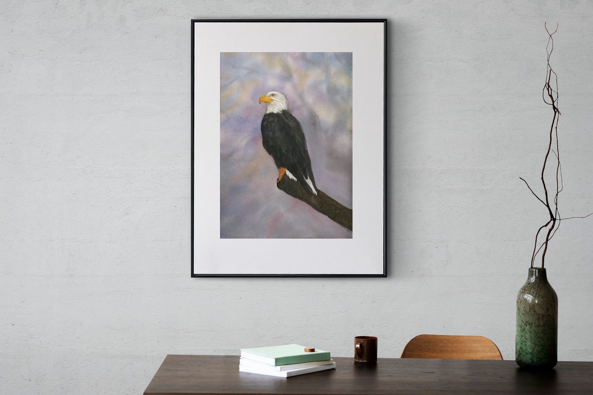 Bald Eagle Painting Print Wildlife Nature Artwork Home - Etsy